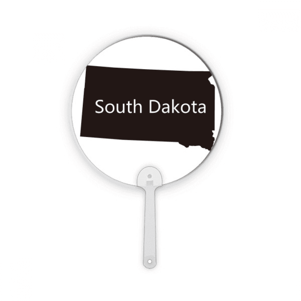 South Dakota USA Map Outline Plastic Round Handheld Fan Decorations ...