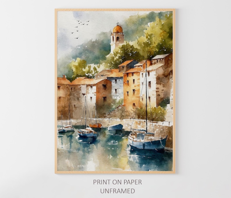 South Devon Art Poster Coastal Town South-West England Wall Art ...