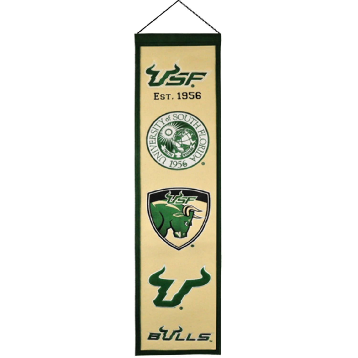 South Florida USF Bulls Logo Evolution Heritage Banner - Walmart.com