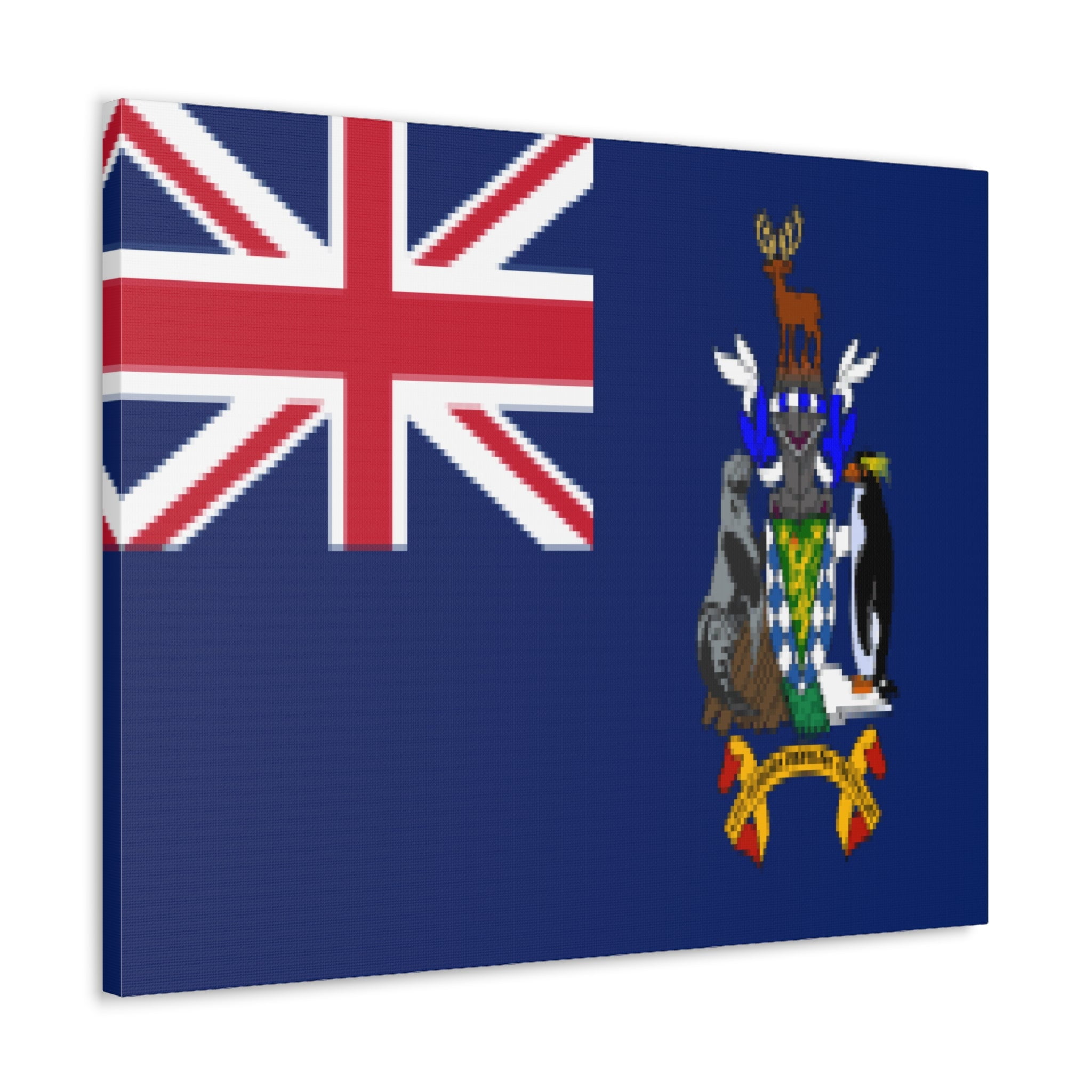 South Georgia Country Flag Canvas Vibrant Wall Art Unframed Home Decor ...