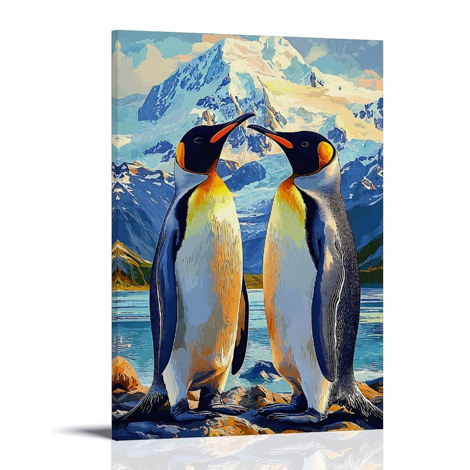 South Georgia Island Travel Poster Penguin Wall Art Print Illustration ...
