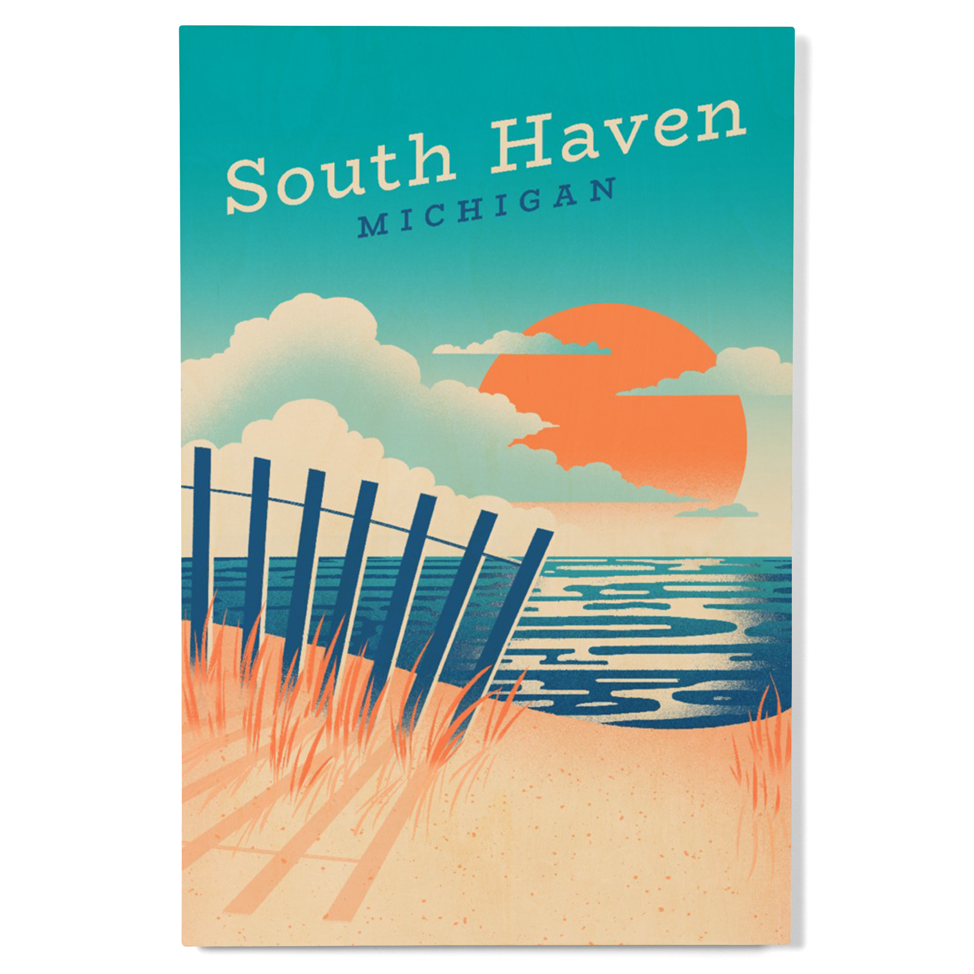 South Haven, Michigan, Sun-faded Shoreline Collection, Glowing Shore ...