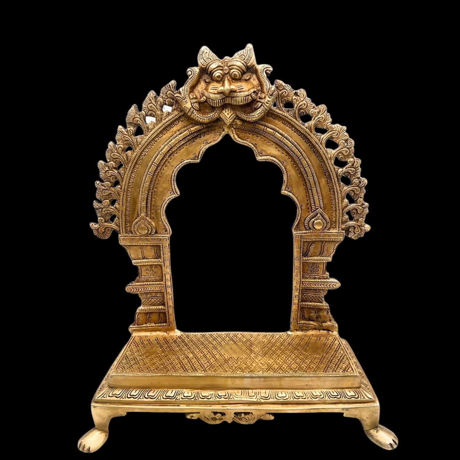 South Indian Arts Brass Pooja Chowki and prabhavali Peetha Stand and ...