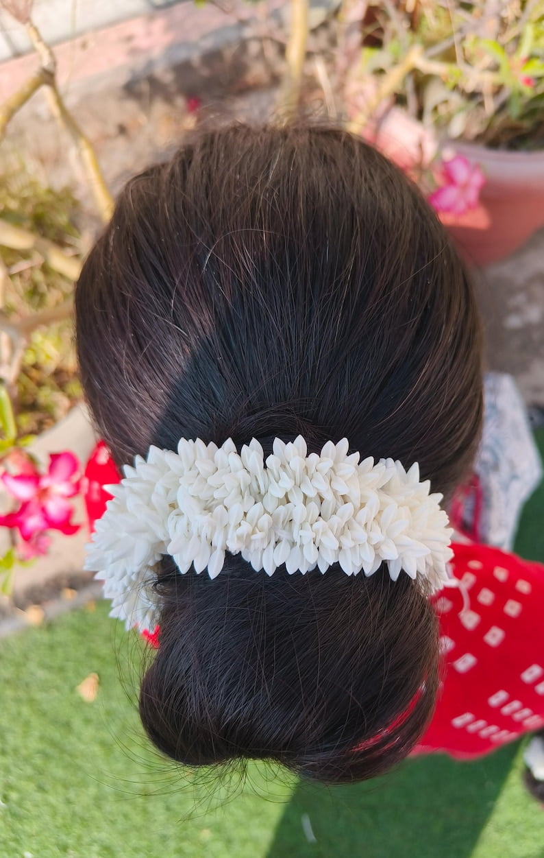 South Indian Traditional Jasmine Gajra Hairpiece,Bharatanatyam ...