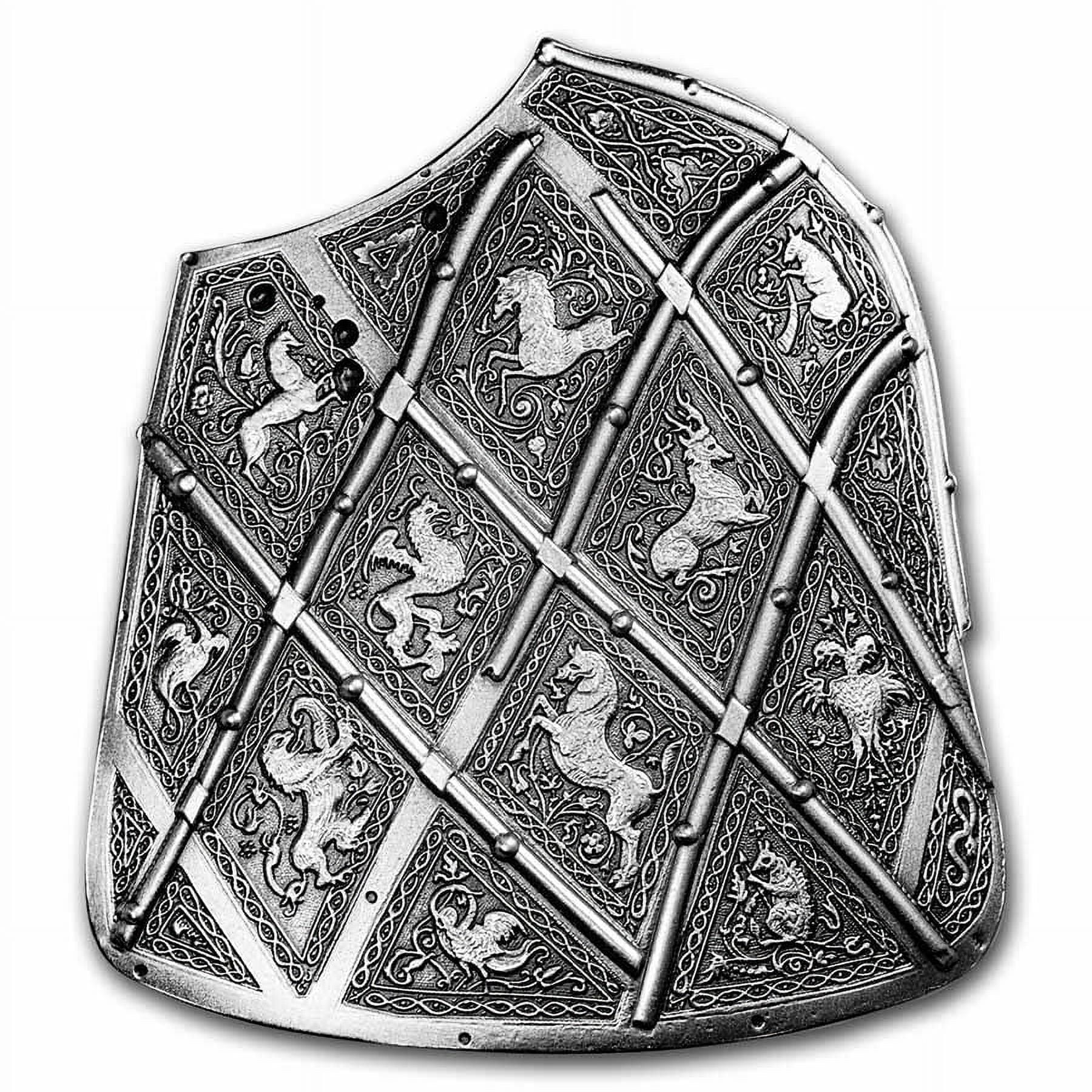 South Korea 2 oz Silver Trellised Targe Shield Stackable - Walmart.com