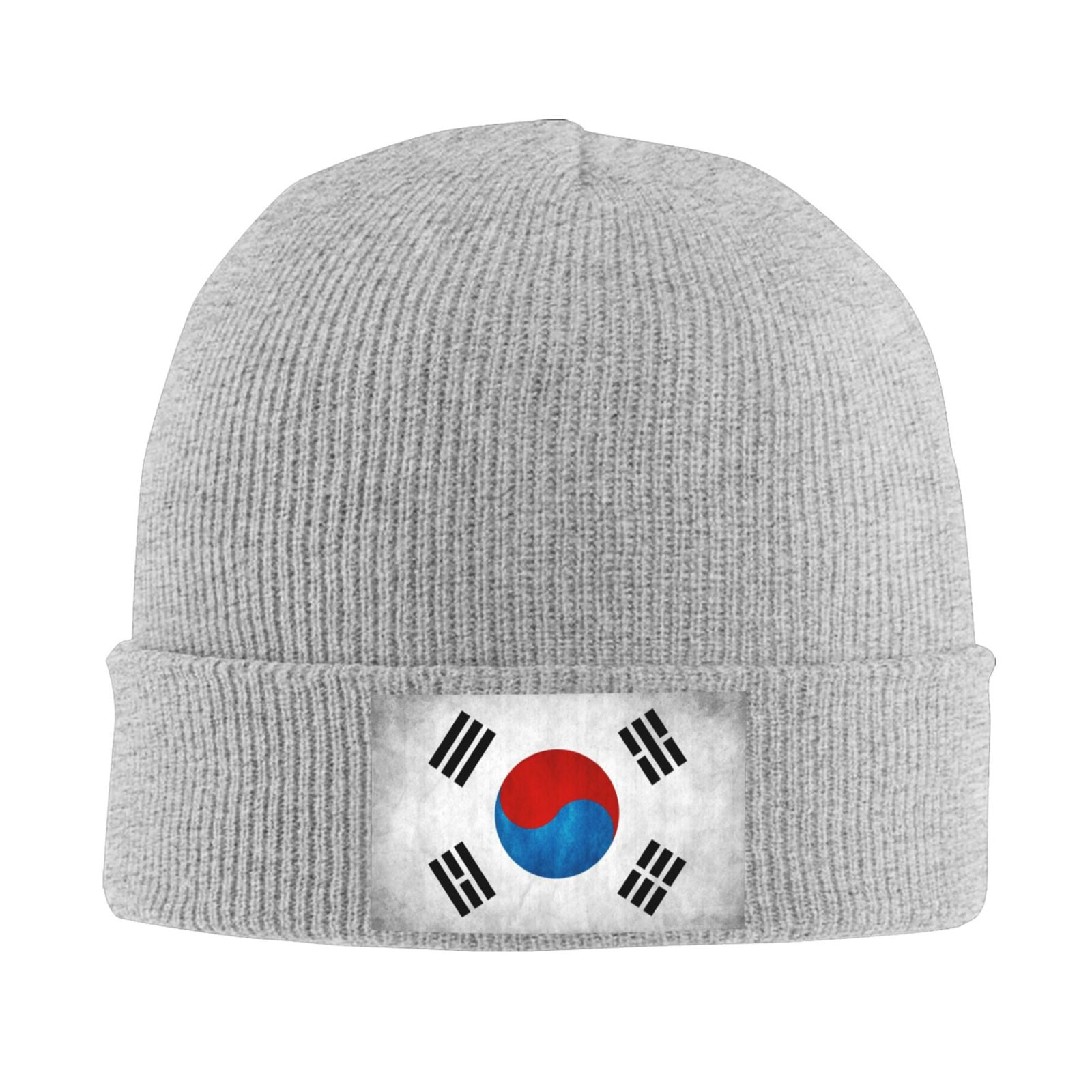 South Korea Flag Beanie Hats Warm Soft Ski Knitted Cap for Beanies Men ...