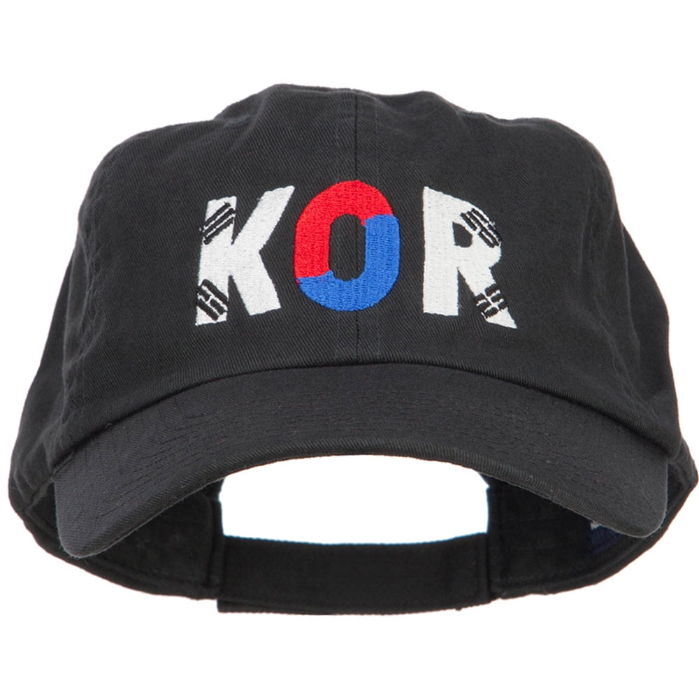 South Korea KOR Flag Embroidered Low Profile Cap - Black OSFM - Walmart.com