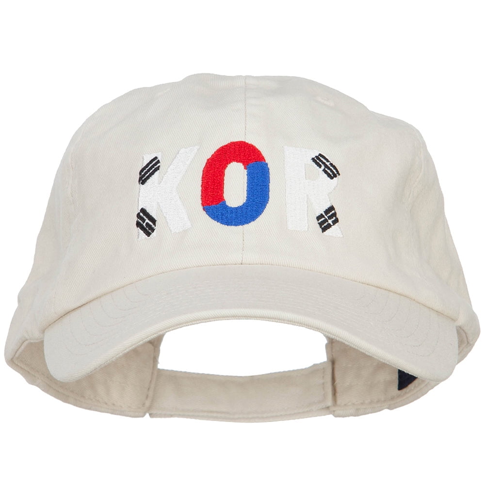 South Korea KOR Flag Embroidered Low Profile Cap - Putty OSFM - Walmart.com