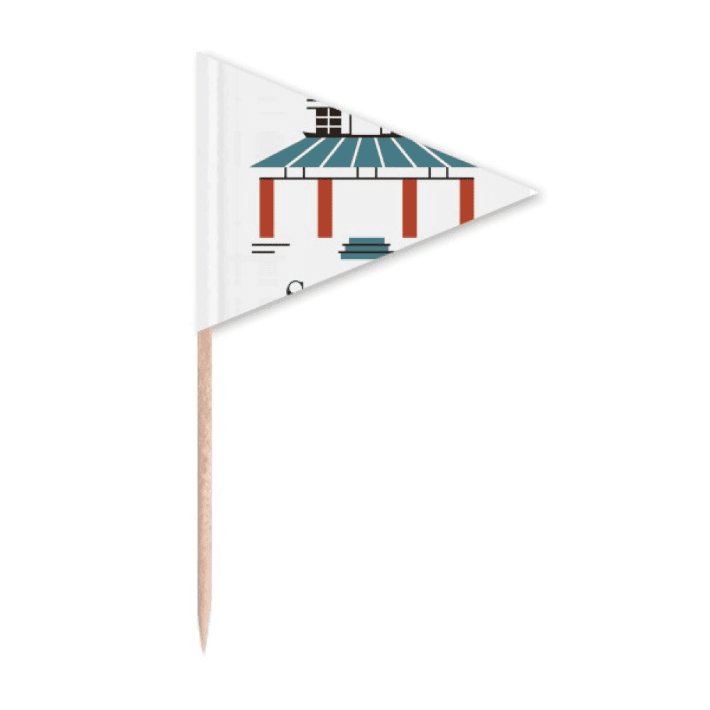 South Korea Landmarks The Phylum Toothpick Triangle Cupcake Toppers ...