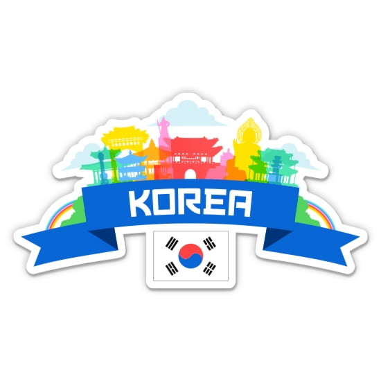 South Korea Travel - 5" Vinyl Sticker - For Car Laptop I-Pad ...
