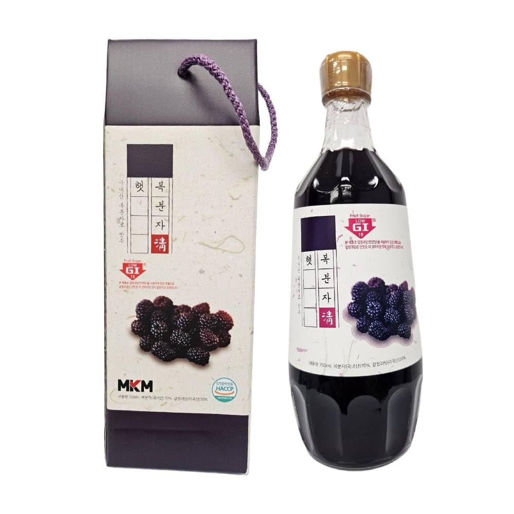 South Korean Bokbunja Fruit (Black Raspberry) Syrup, 700ml 23.67 fl. oz ...