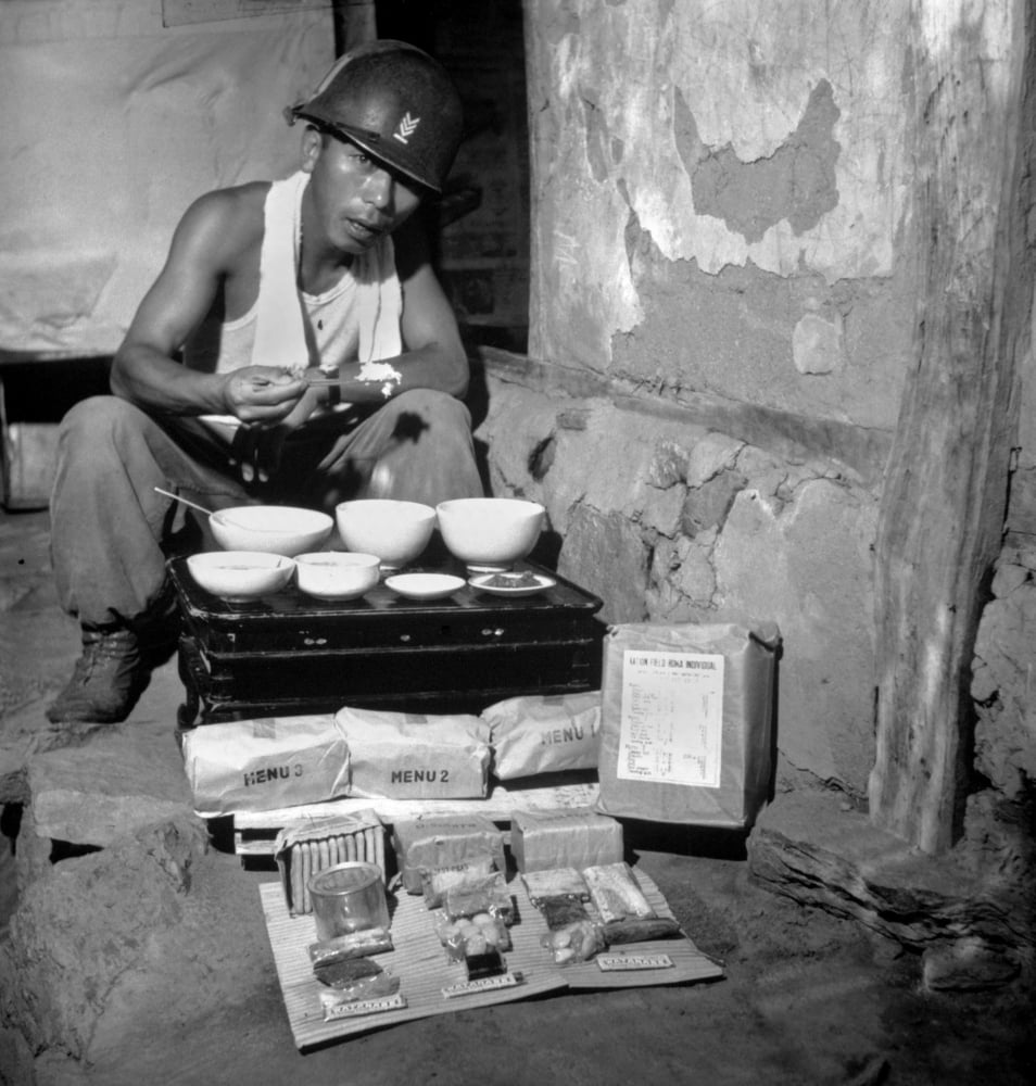 South Korean Lays Out The Roka Field Ration. It Was Made In Japan And ...