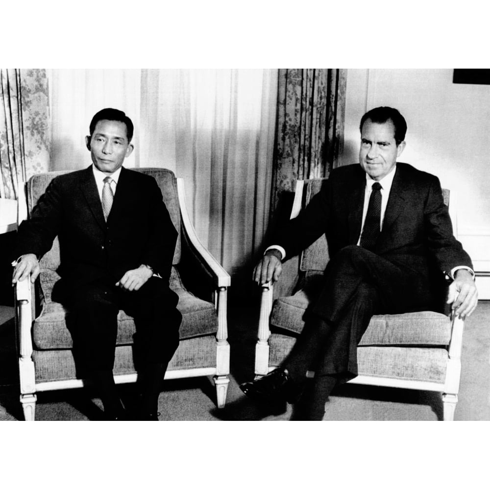 South Korean President Park Chung Hee And President Richard Nixon. They ...
