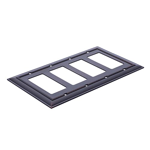 South Main Hardware Quadruple Gang Wall Plate, Oil Rubbed Bronze, 1 ...