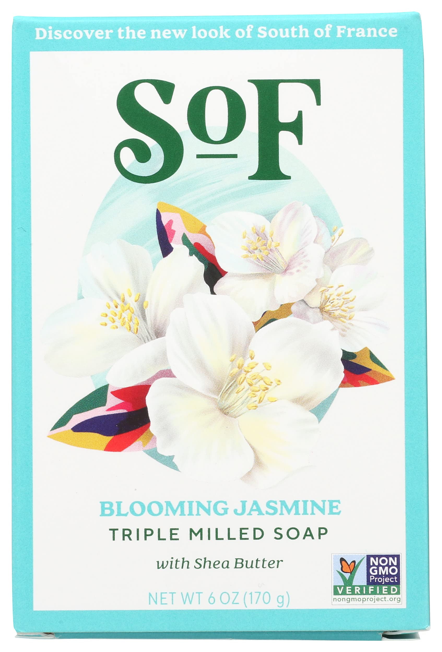 South Of France Blooming Jasmine Bar Soap, Gluten Free, Cruelty Free, 6 ...