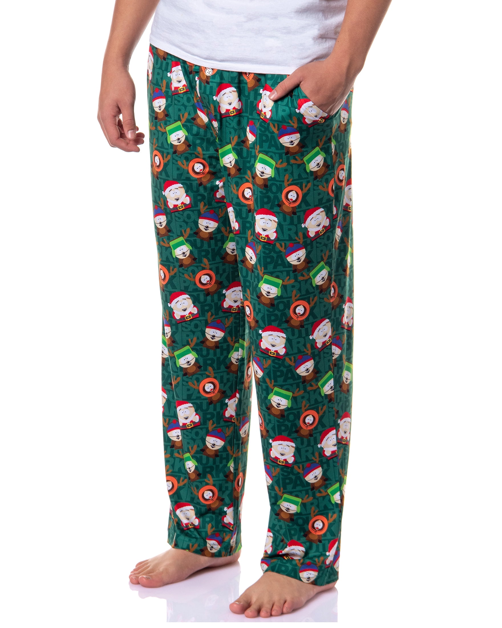 South Park Adult Pajama Pants Santa Cartman and Reindeer Kyle Kenny ...