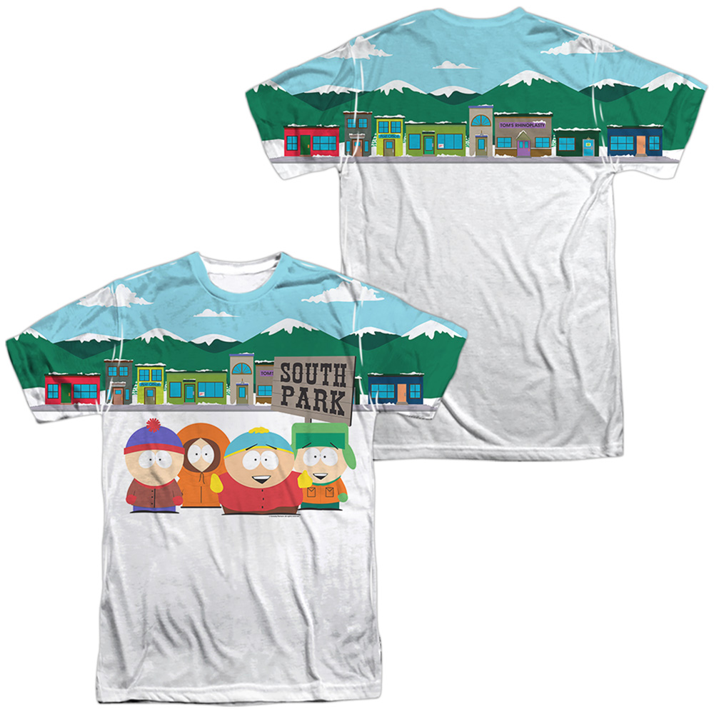 South Park Boys and Sign Unisex Adult Front and Back Sublimated T Shirt ...