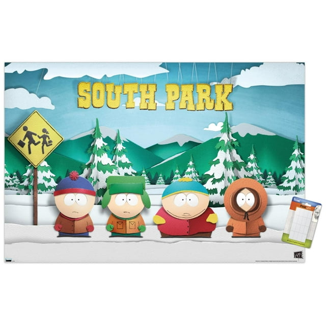 South Park - Bus Stop Wall Poster, 14.725" x 22.375" - Walmart.com