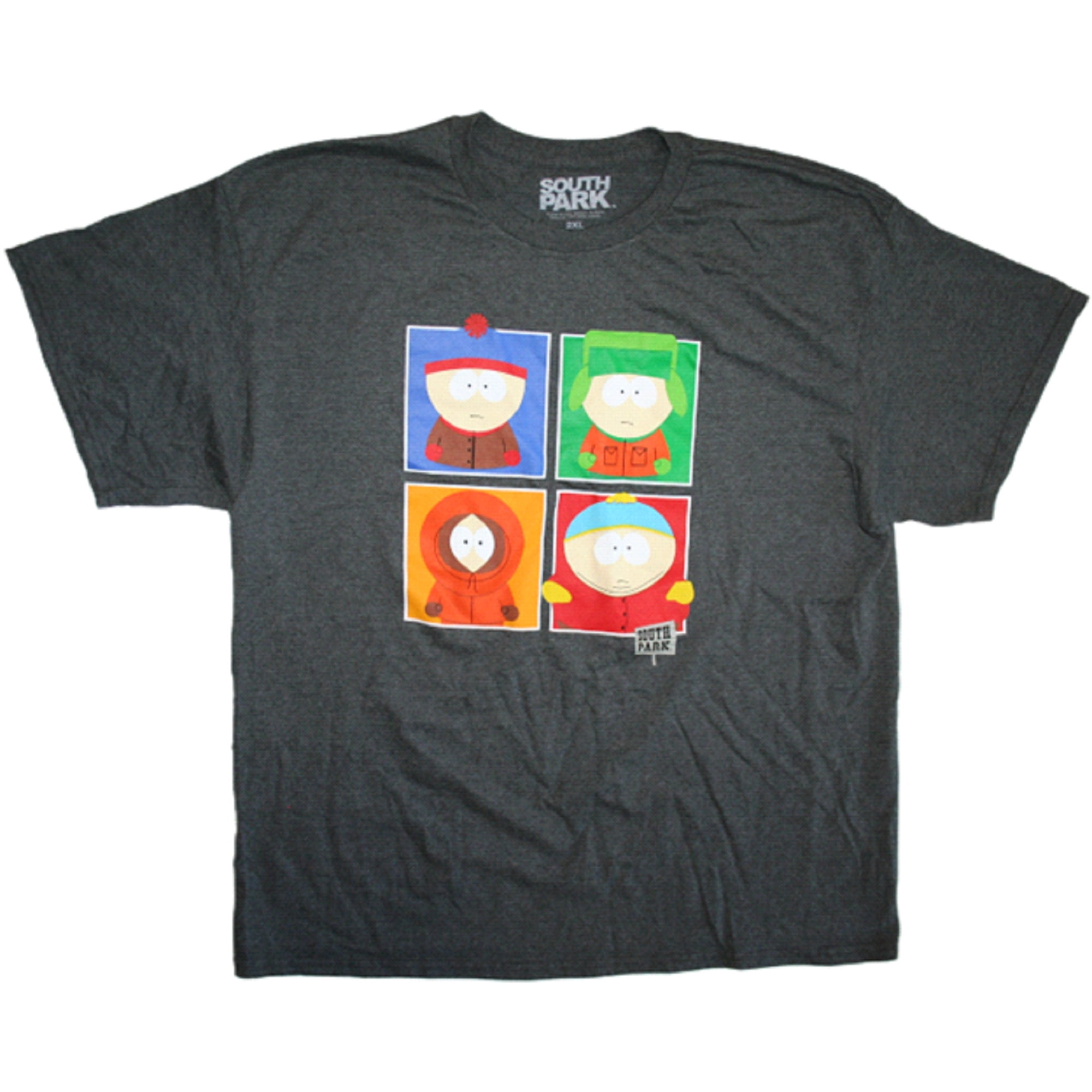 South Park Cartman, Stan, Kyle, and Kenny Men's Gray T-Shirt - (Large ...