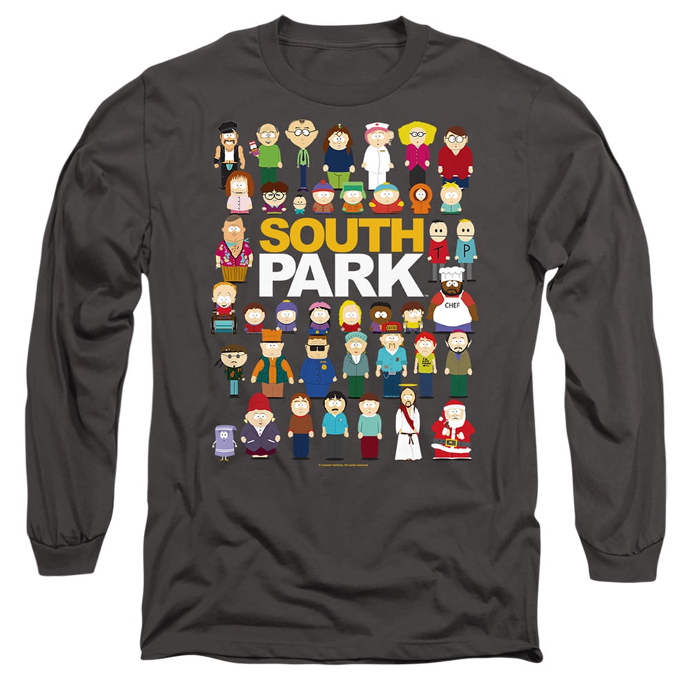 South Park Full Cast Unisex Adult Long-Sleeve T Shirt,Full Cast, X ...