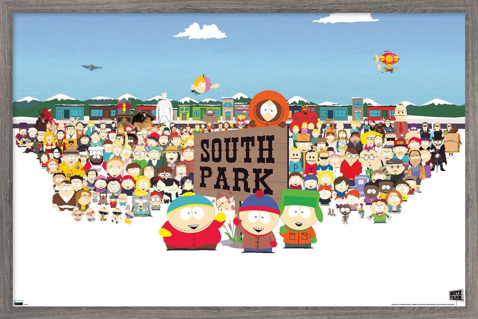 South Park - Horizontal Key Art Wall Poster, 14.725" x 22.375" Framed ...