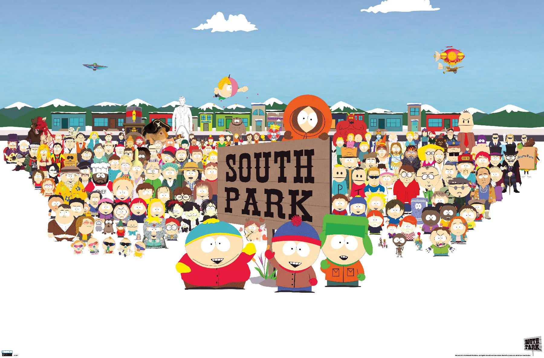 South Park - Horizontal Key Art Wall Poster, 22.375" x 34" - Walmart.com