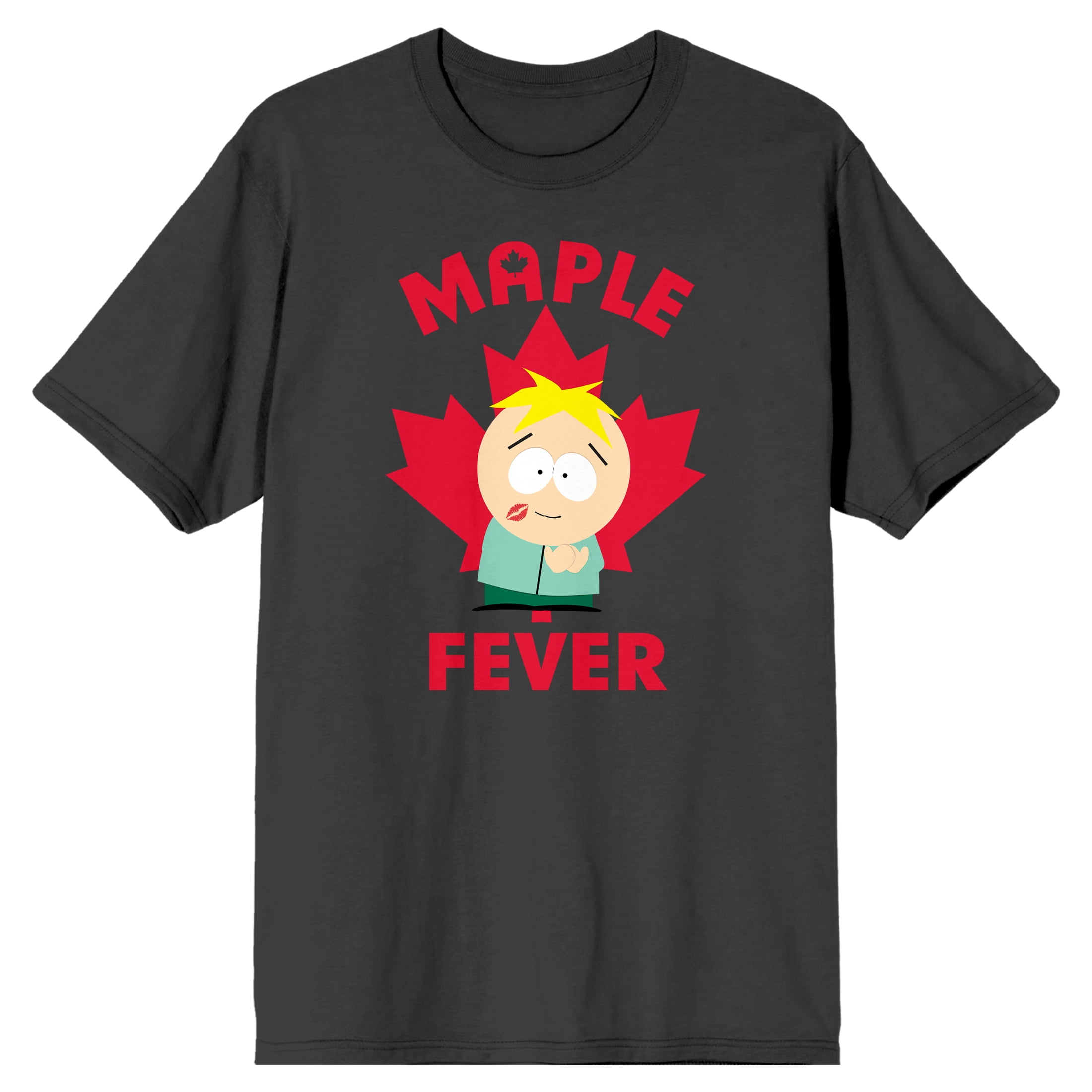 South Park Maple Fever Crew Neck Short Sleeve Charcoal Men's T-shirt ...