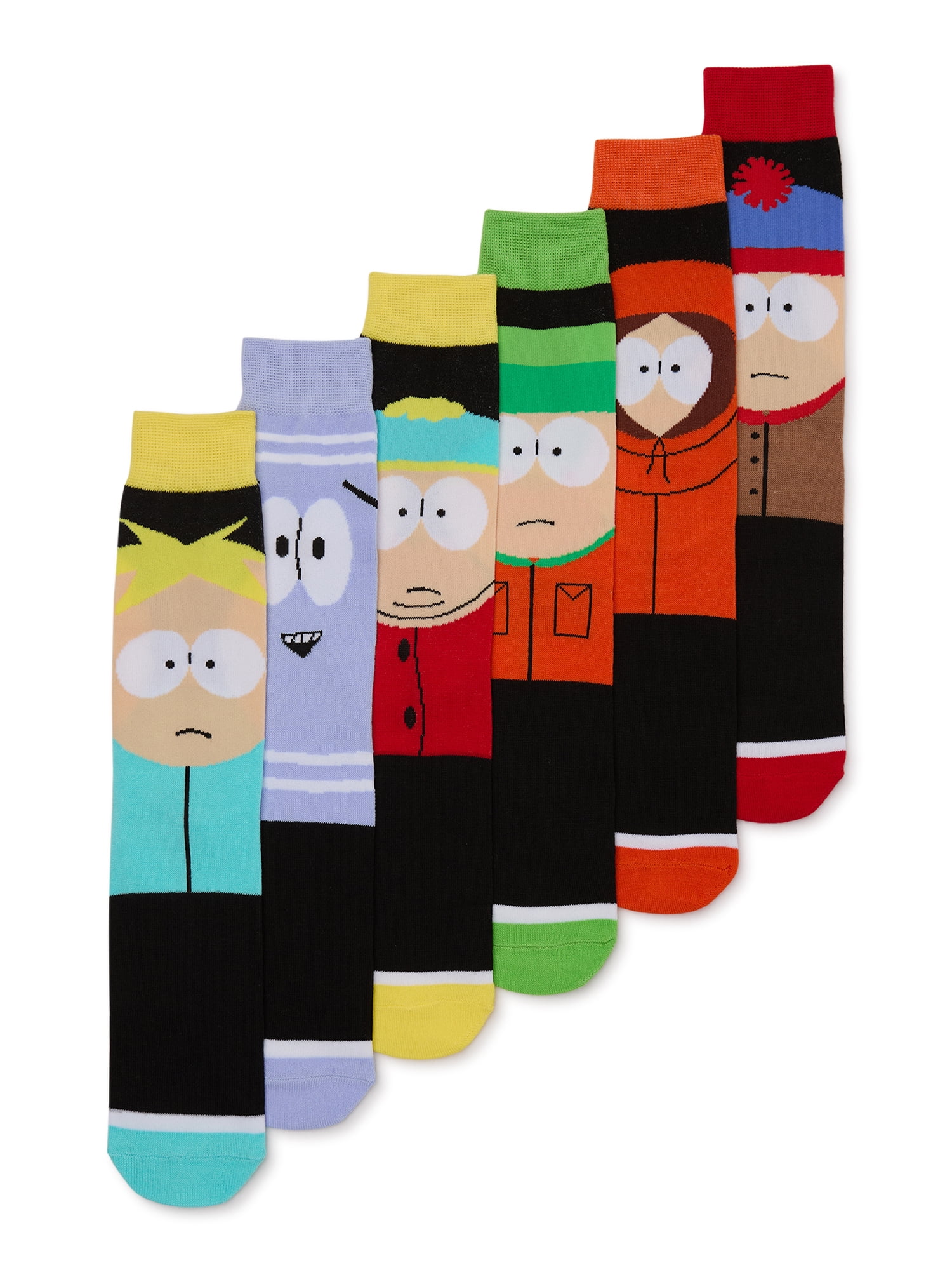 South Park Men’s Character Crew Socks, 6-Pack, Sizes 8-12 - Walmart.com