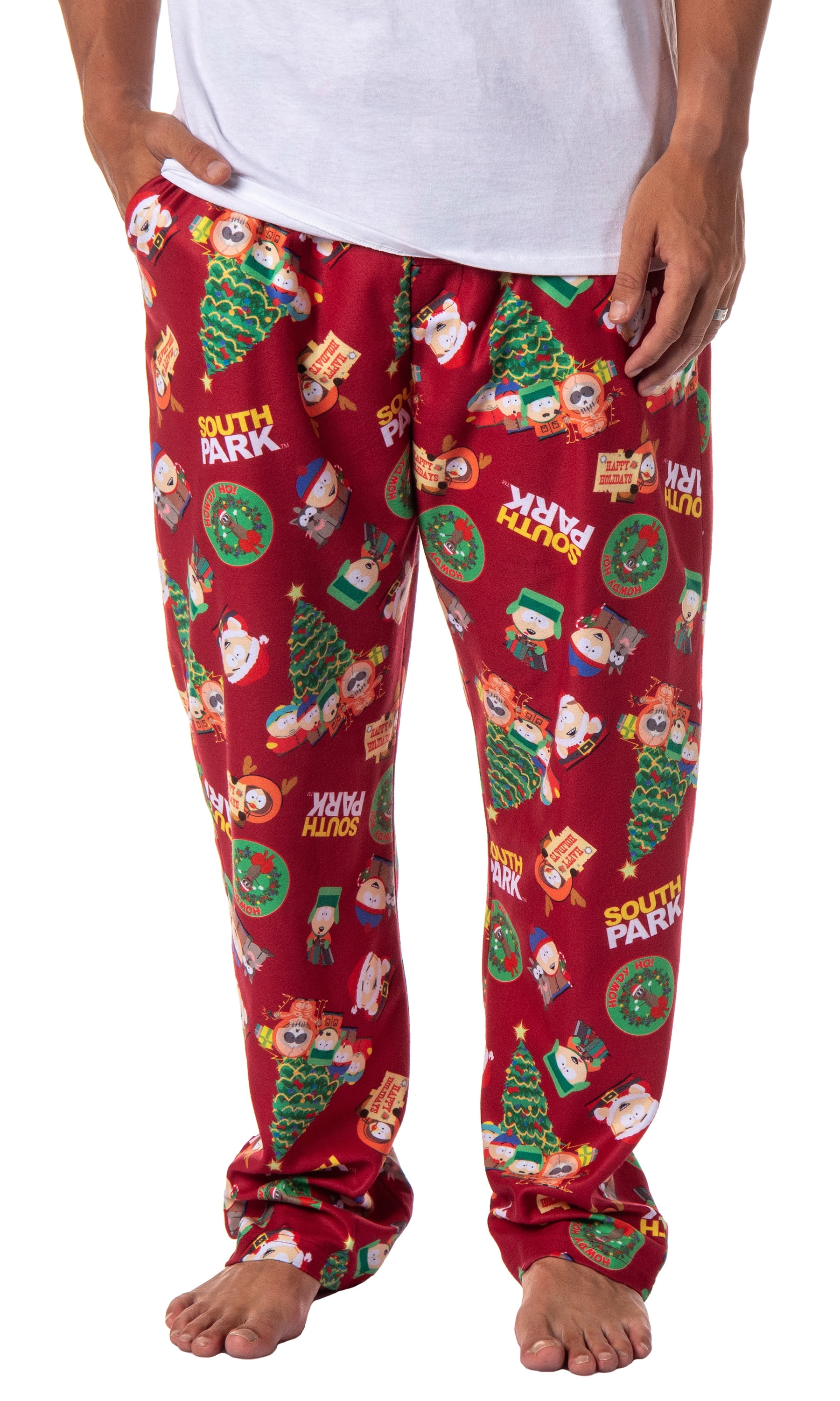 South Park Mens' TV Show Stan Kyle Cartman Kenny Christmas Pajama Pants ...