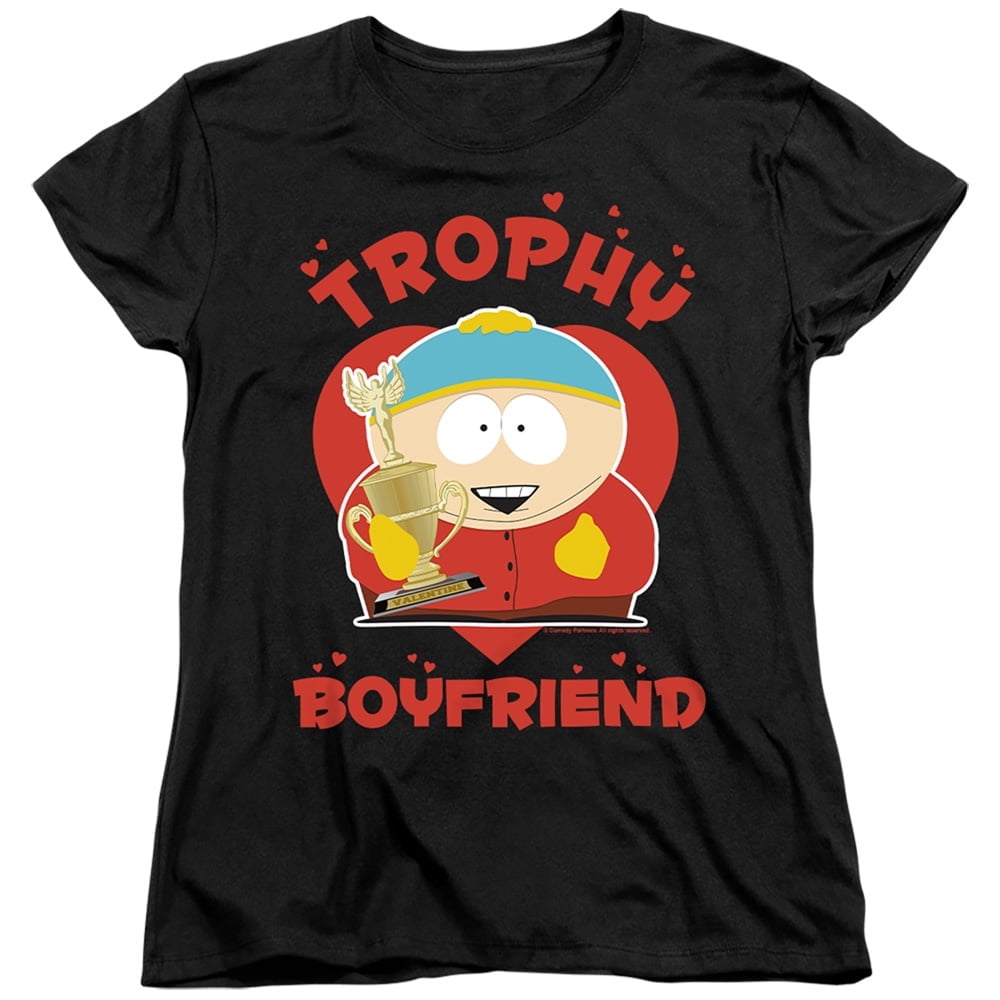South Park Valentine's Day Cartman Trophy Boyfriend Women's T Shirt ...
