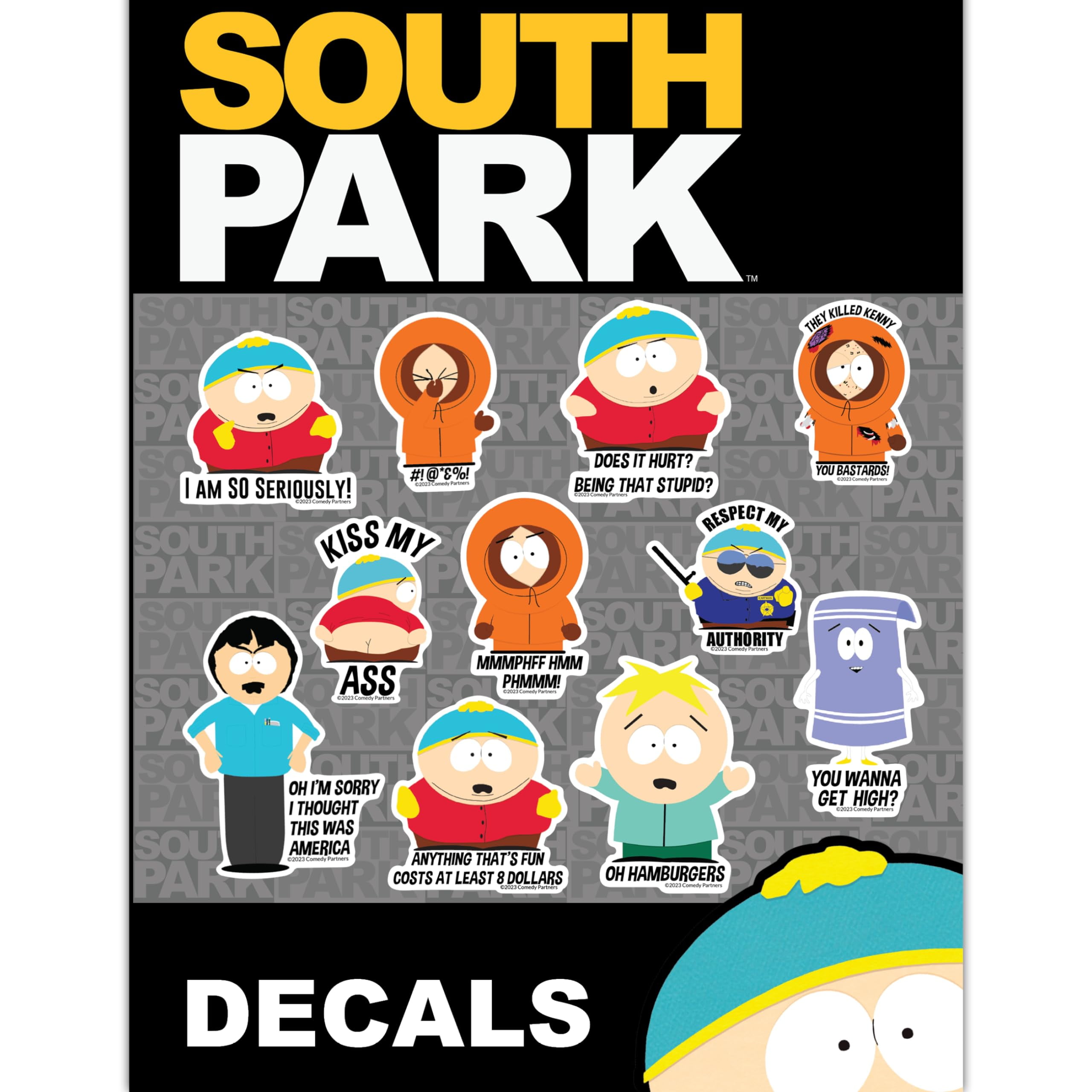 South Park Vinyl Decals - Set of 12 Waterproof Outdoor Car Stickers for ...