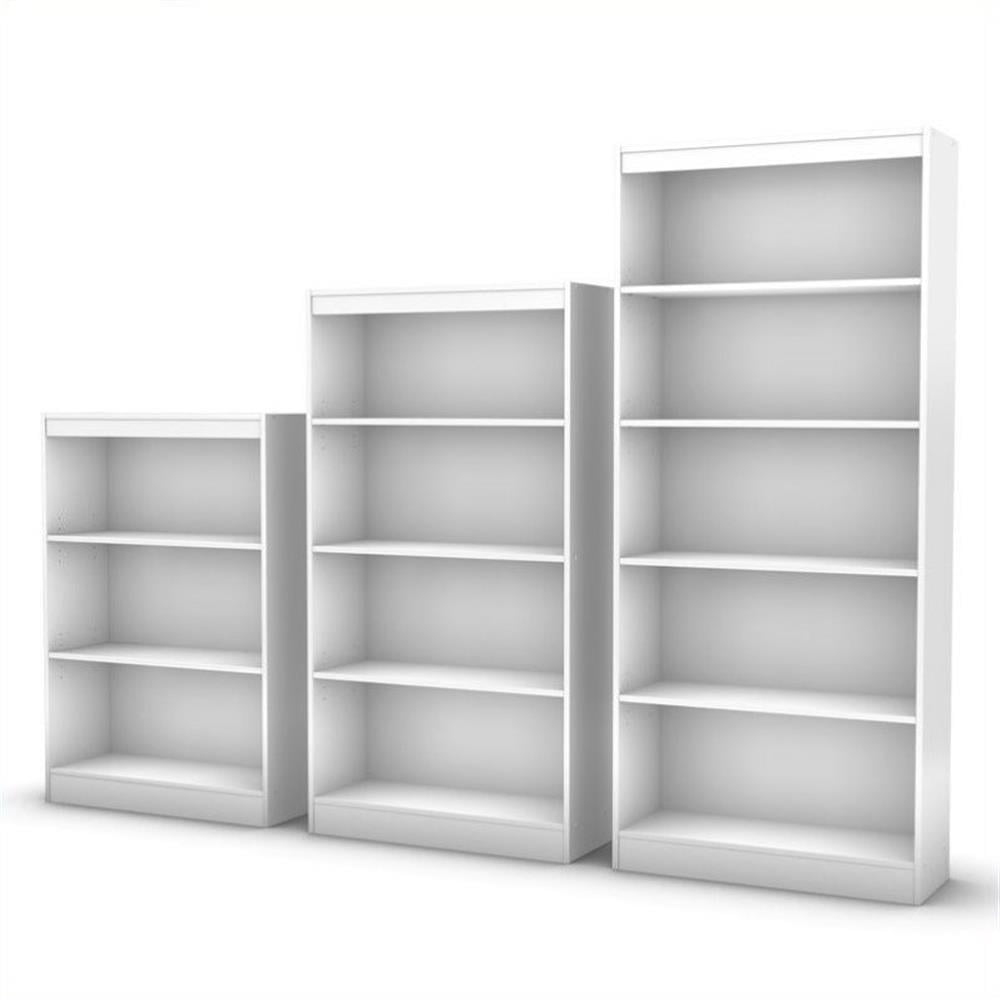 South Shore 3 Piece Bookcase Set in Pure White - Walmart.com