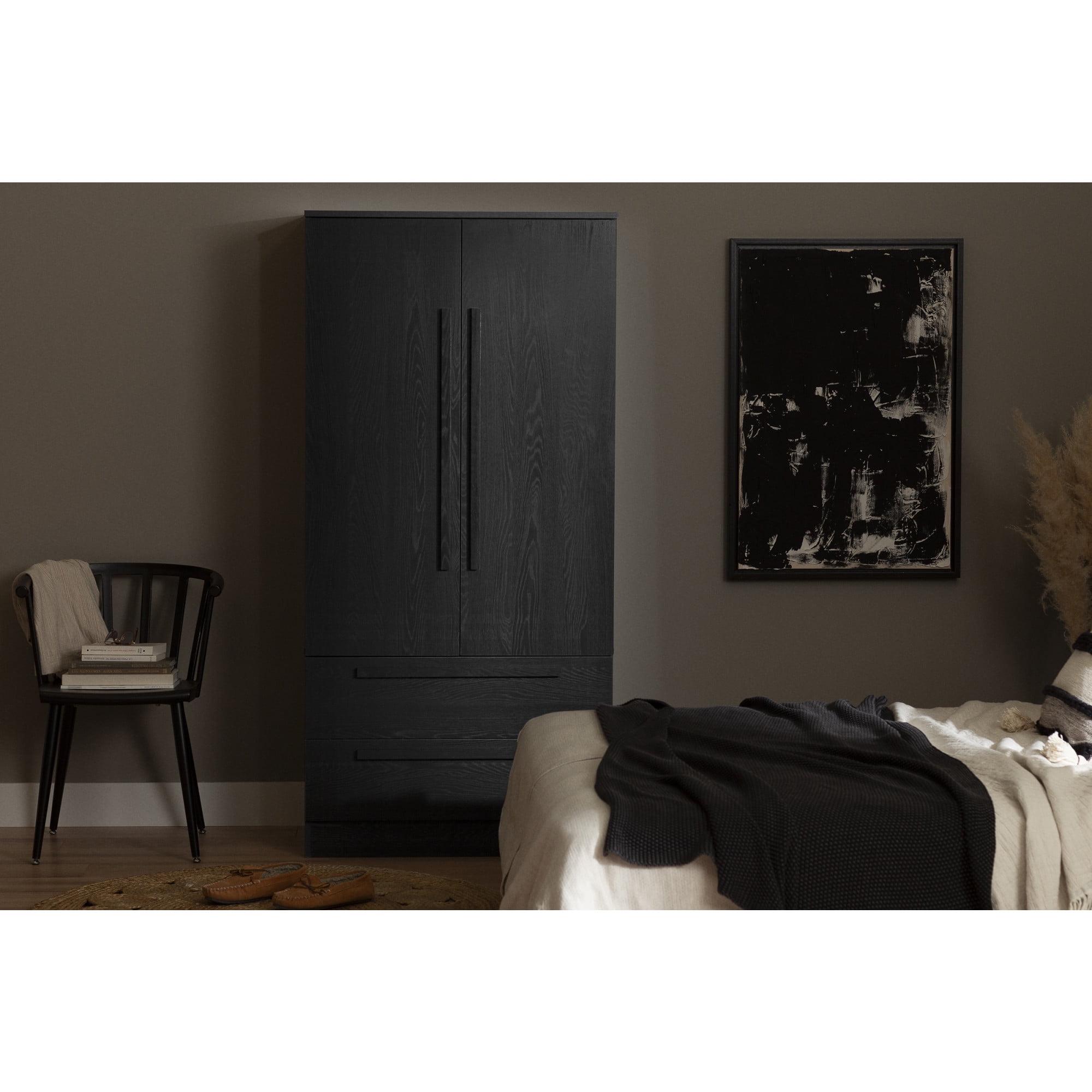 South Shore Acapella, Contemporary Cabinet, Black - Walmart.com