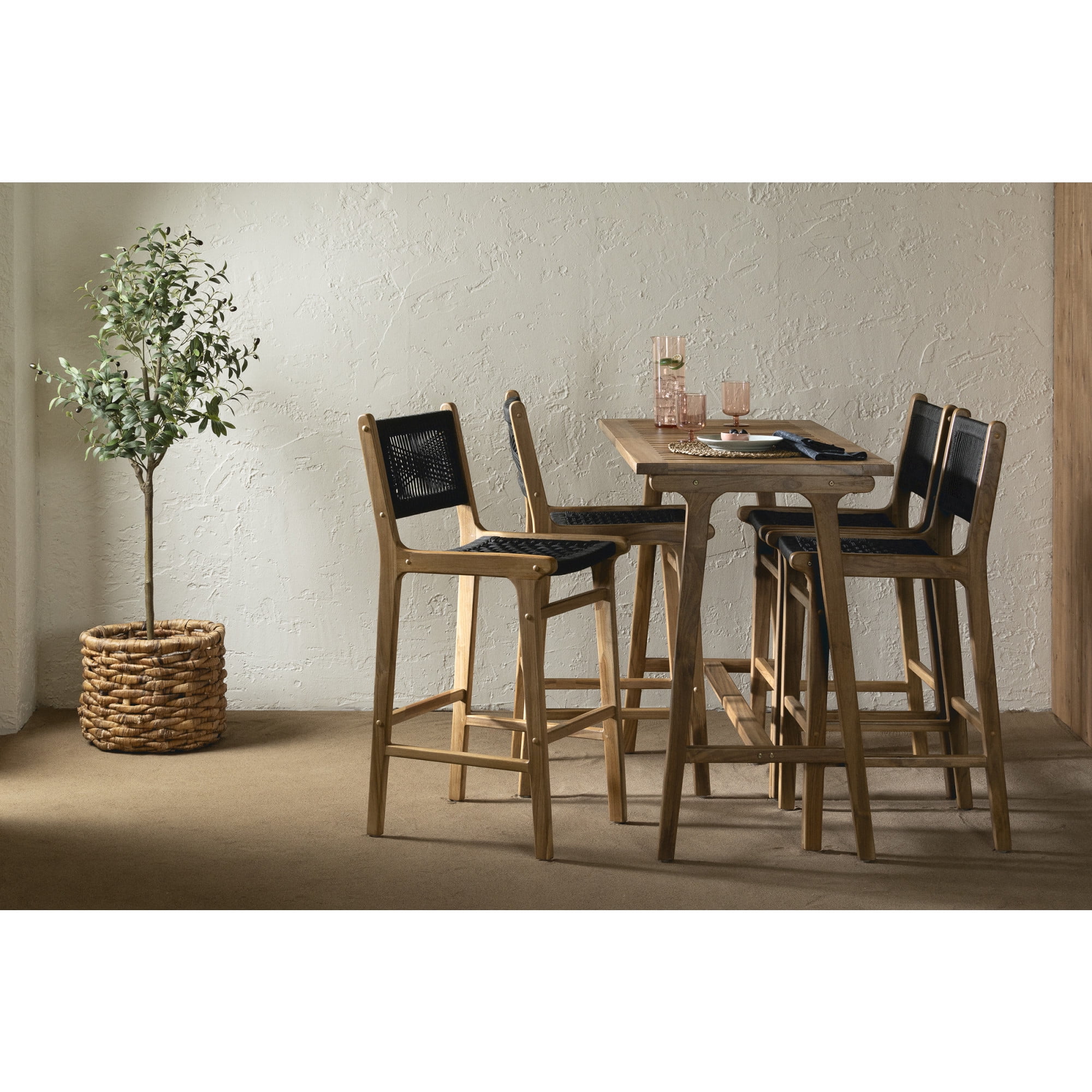 South Shore Agave, Bohemian Harmony Chair, Bar Black - Walmart.com