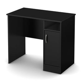 TMS Kids Study Desk with Three Foldable Wood Fabric Storage Bins White Blue Black Gray Walmart