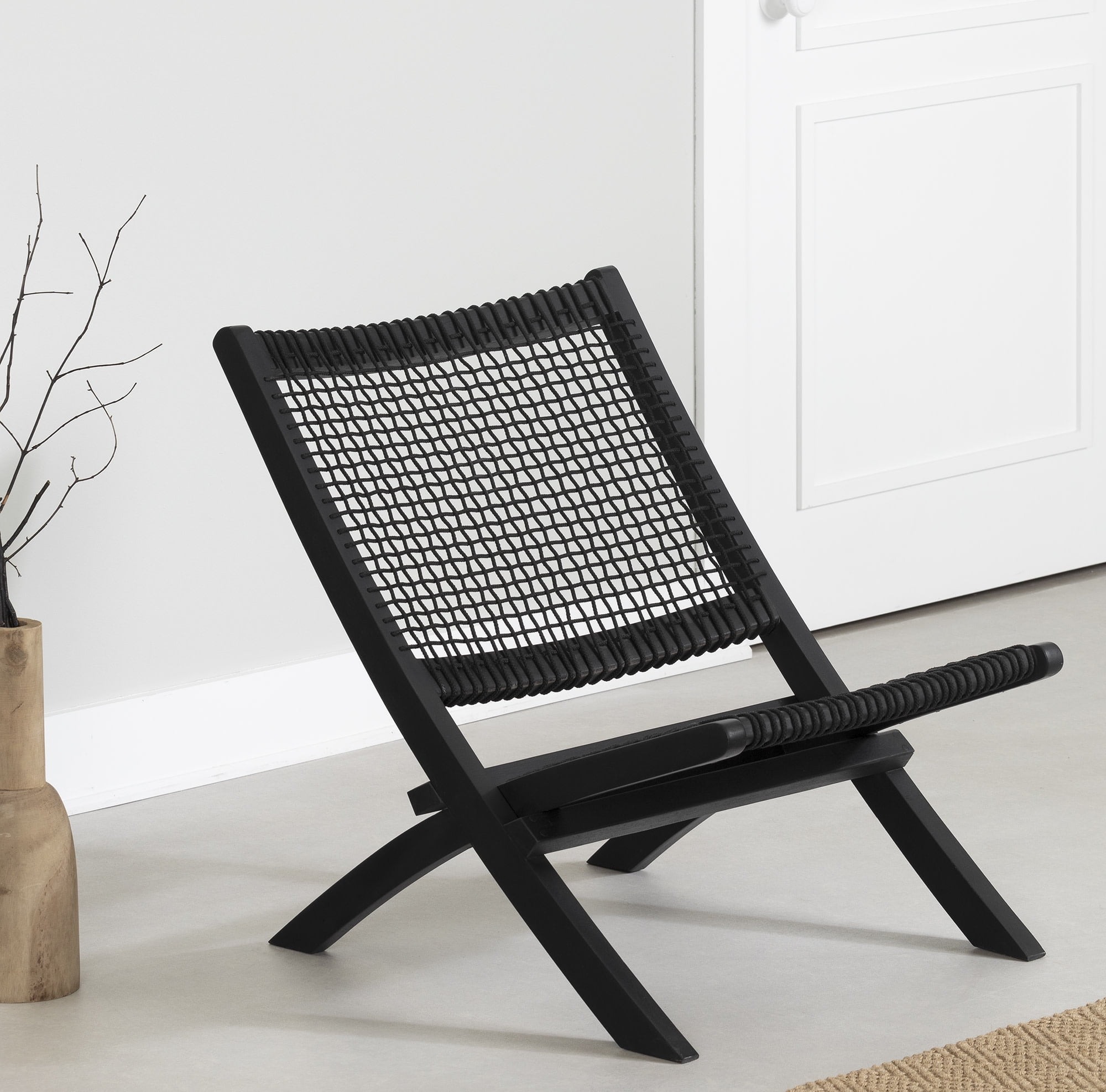 South Shore Balka, Bohemian Harmony Chair, Black - Walmart Business ...