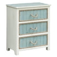 South Shore Blueish Grey and White 3 Drawer Rope Accent Chest - Walmart.com