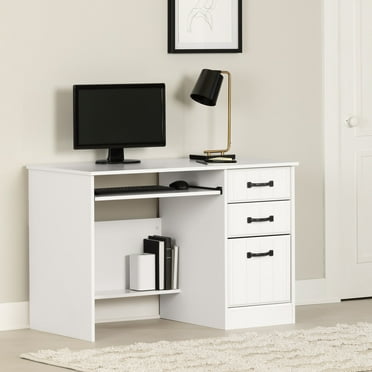 South Shore Hourra, Contemporary Desk, Pure White - Walmart.com