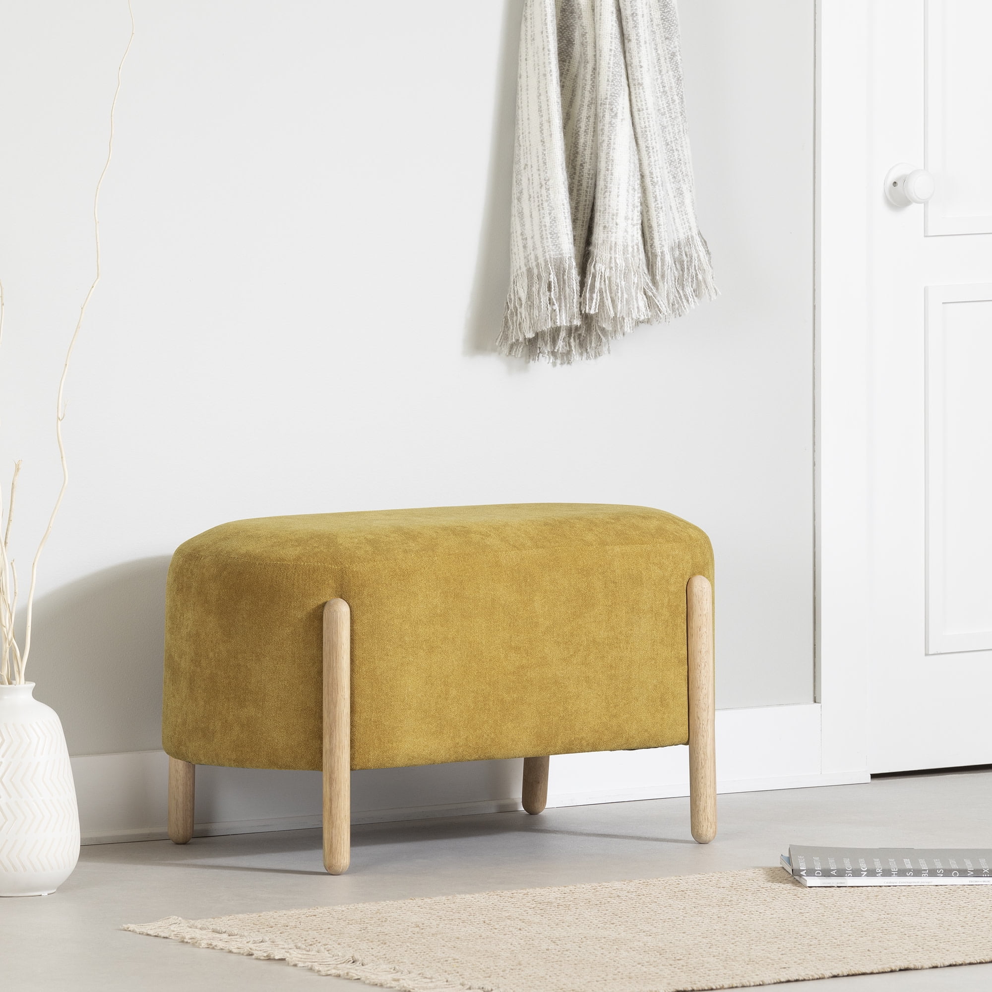 South Shore Kodali, Scandinavian Bench, Yellow - Walmart.com