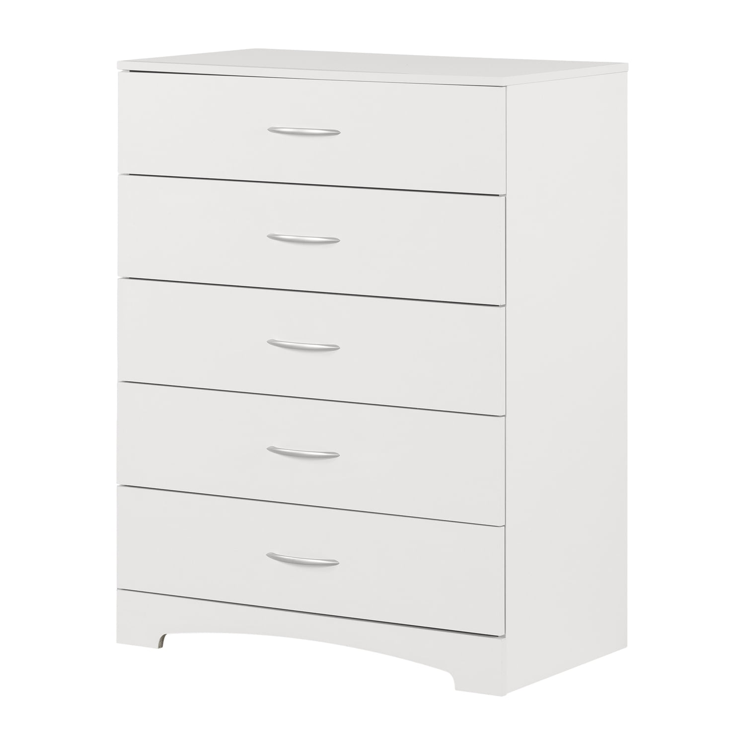 South Shore Maddox Bedroom 5-Drawer Chest in Pure White Finish ...