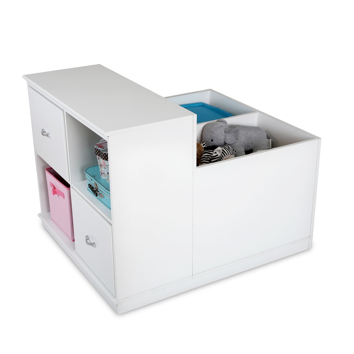 South Shore Mobby Mobile Storage Unit-Color:White,Design / Pattern ...