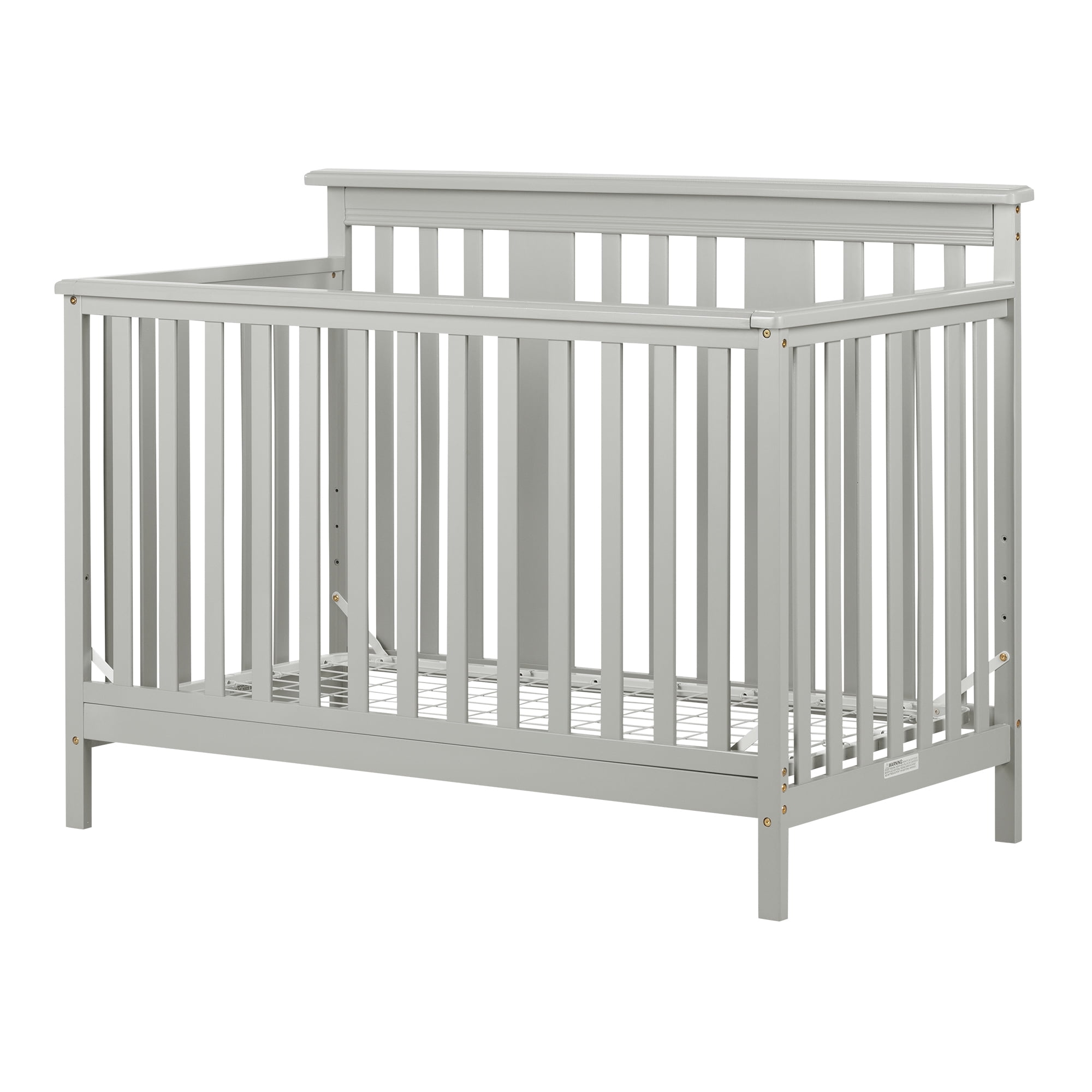 South Shore Modern Baby Crib - 4 Heights with Toddler Rail Soft Gray ...
