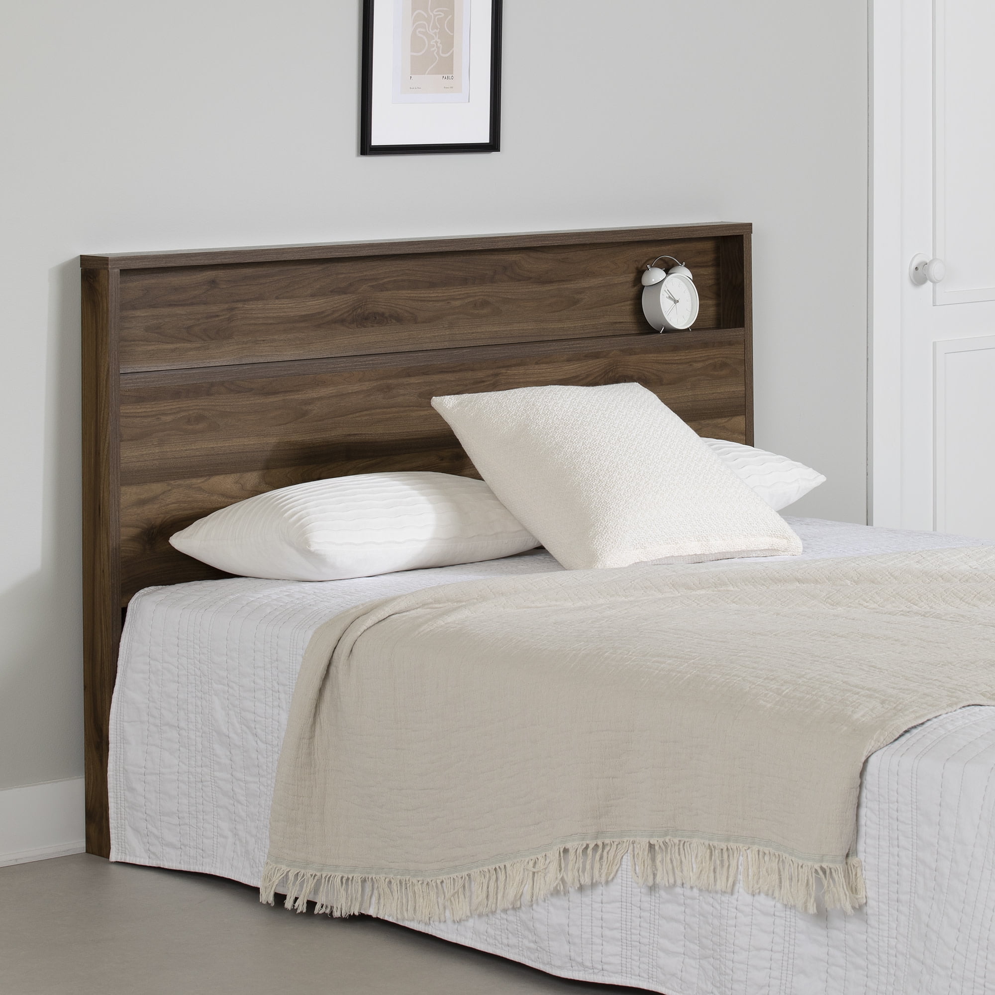 South Shore Musano, Urban Modern Headboard, Full/Queen Brown - Walmart.com