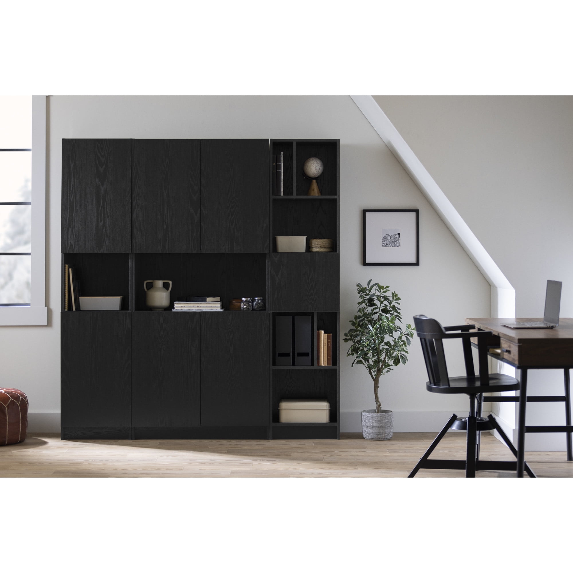 South Shore Olea, Contemporary Bookcase, Wide Black - Walmart.com