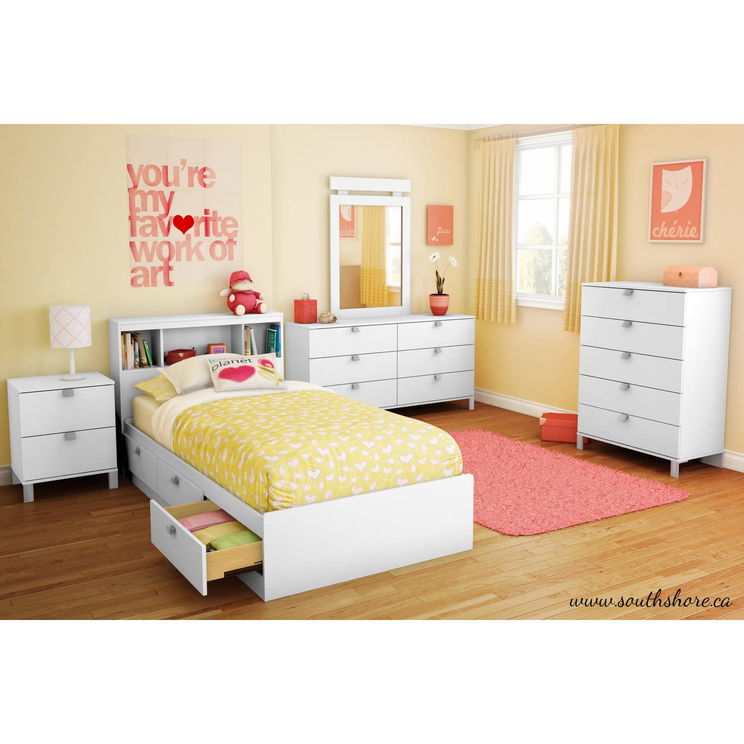 South shore spark bookcase headboard store