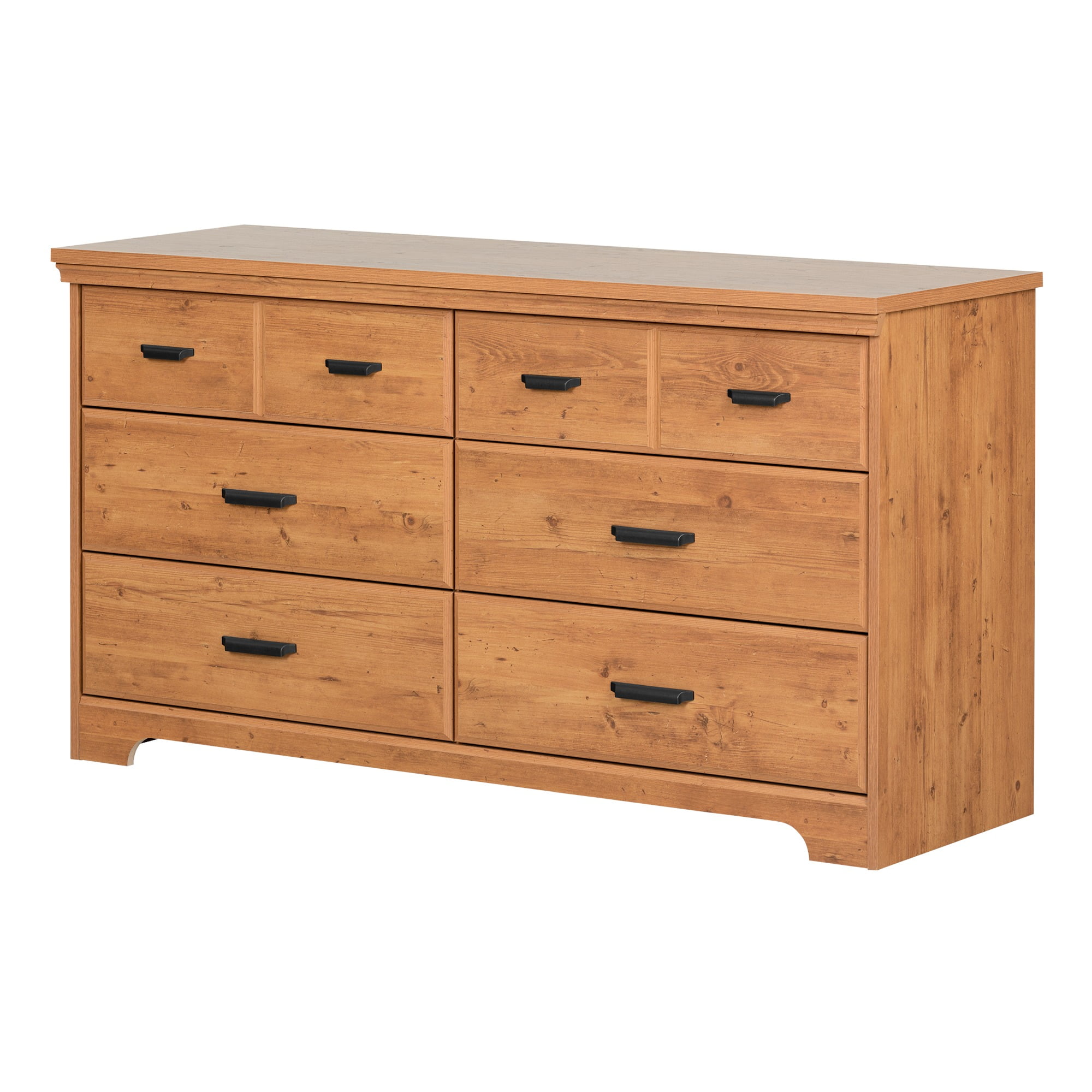 South Shore Versa 6-Drawer Double Dresser, Pine - Walmart.com