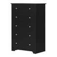 South Shore Vito 5-Drawer Chest Dresser Bedroom Pure Black - Walmart.com