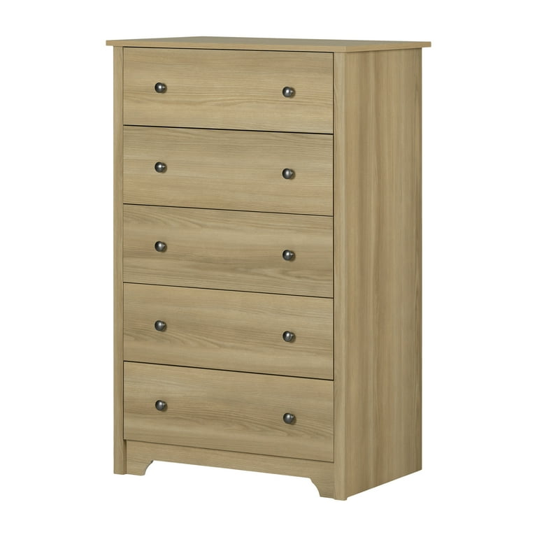 South Shore Vito Contemporary 5 Drawers Dresser Natural Ash Walmart