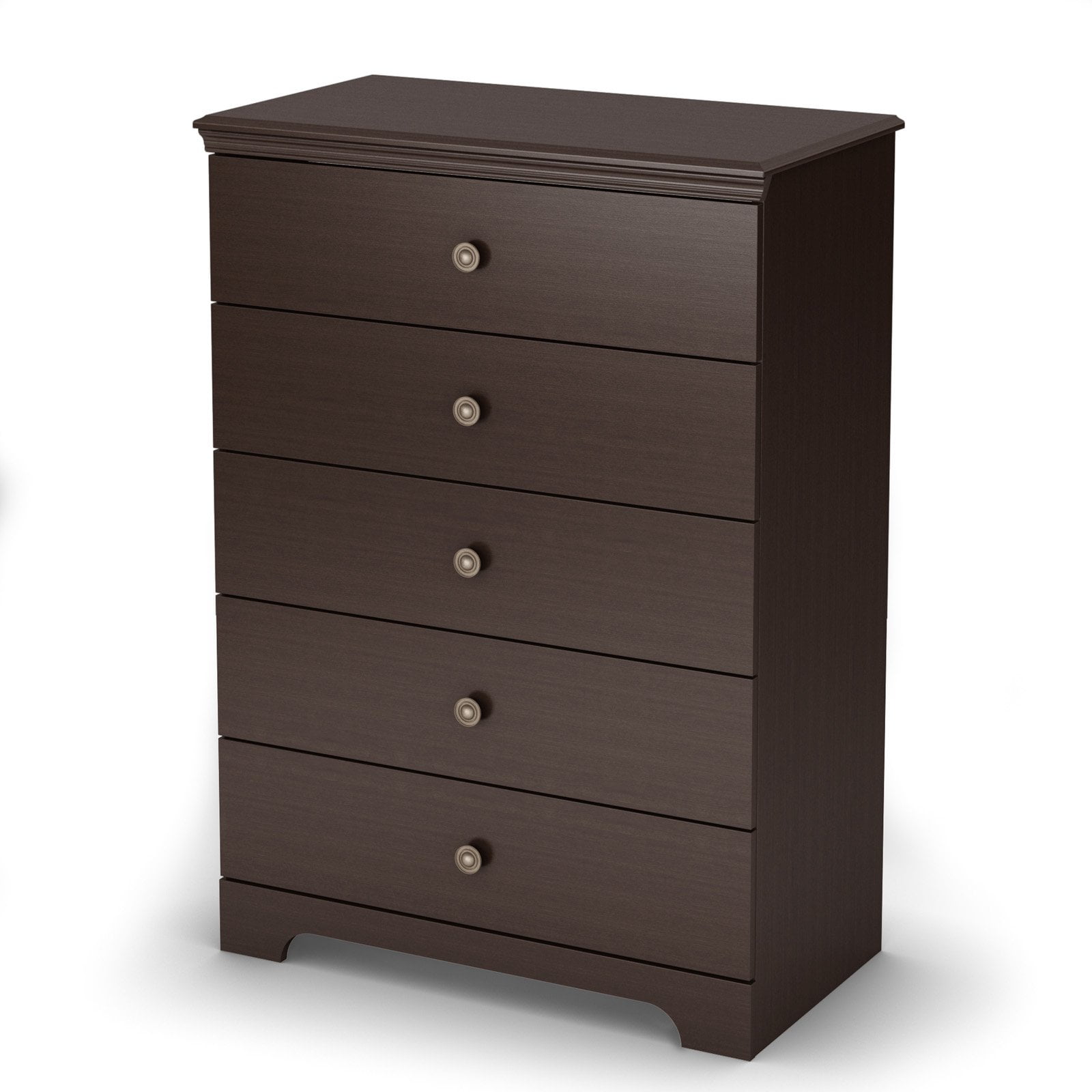South Shore Zach 5-Drawer Chest, Chocolate - Walmart.com