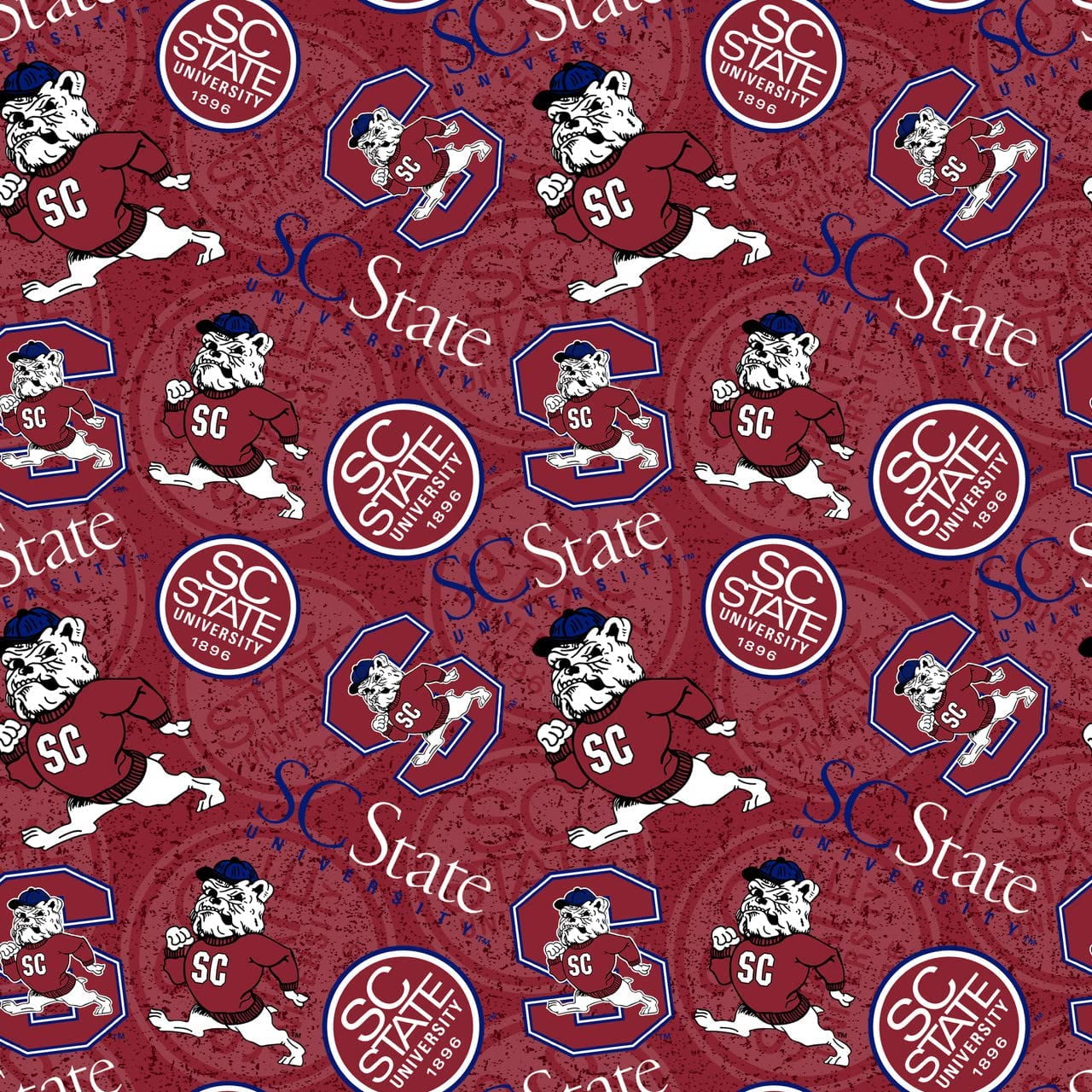 South State University Tone on Tone Cotton Fabric by The Yard-SC State ...